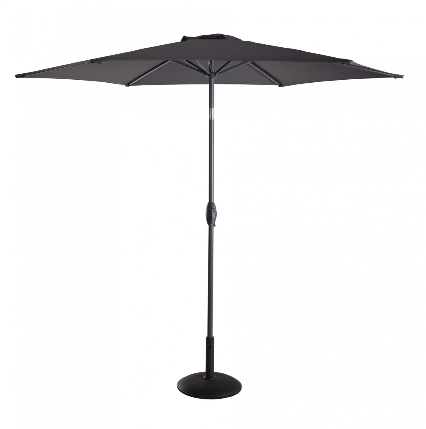 Hartman Balearic Market Round Parasol - Dark Grey Parasols Garden ...