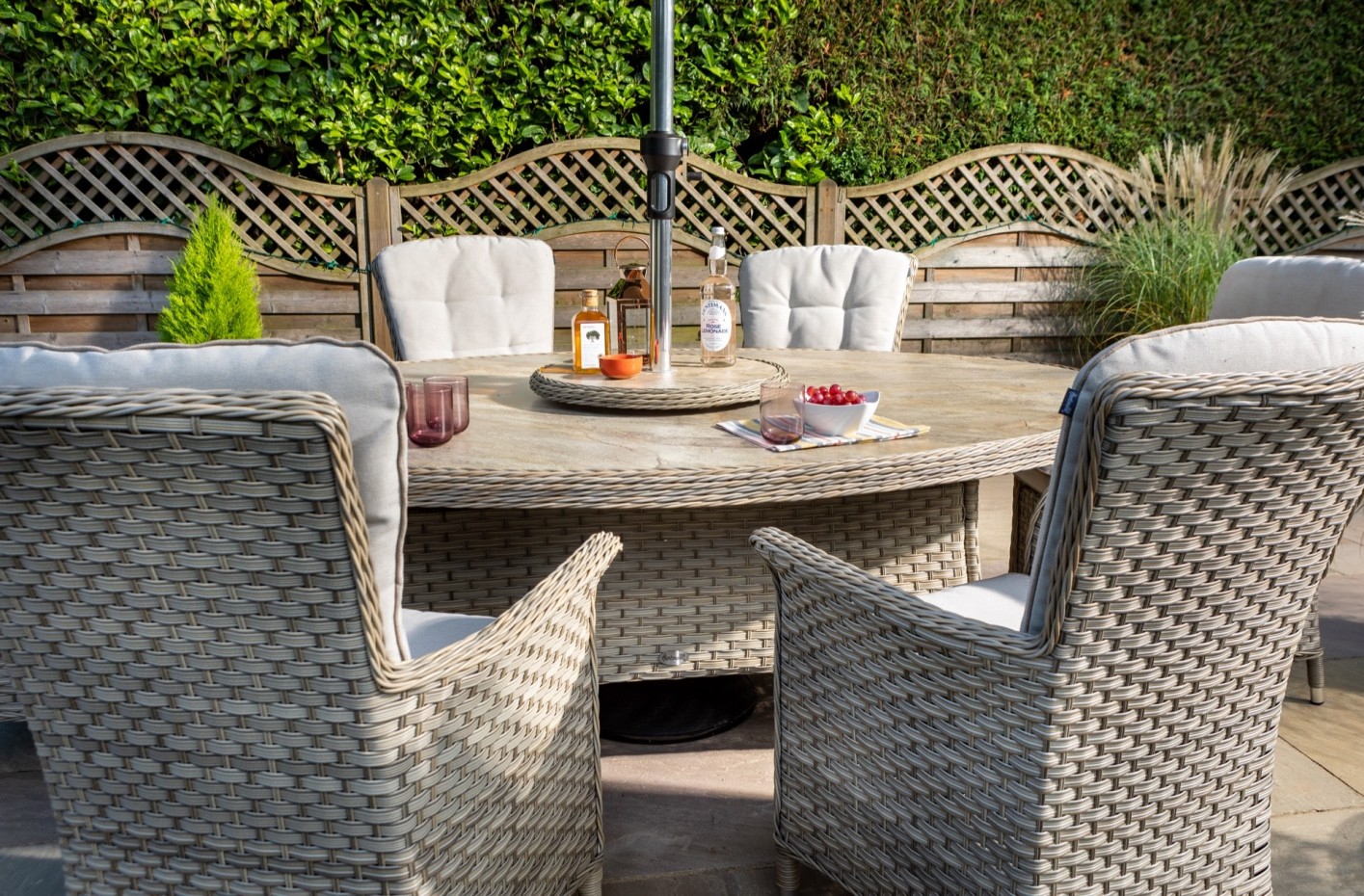 Hartman Heritage Tuscan 6 Seat Elliptical Garden Furniture Set - Beech ...