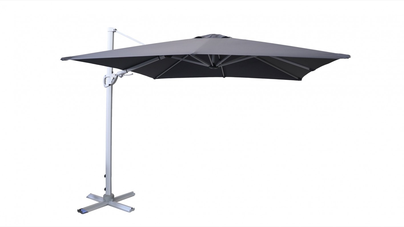 Hartman Pacific Square Cantilever Free Arm Parasol - Grey Parasols ...