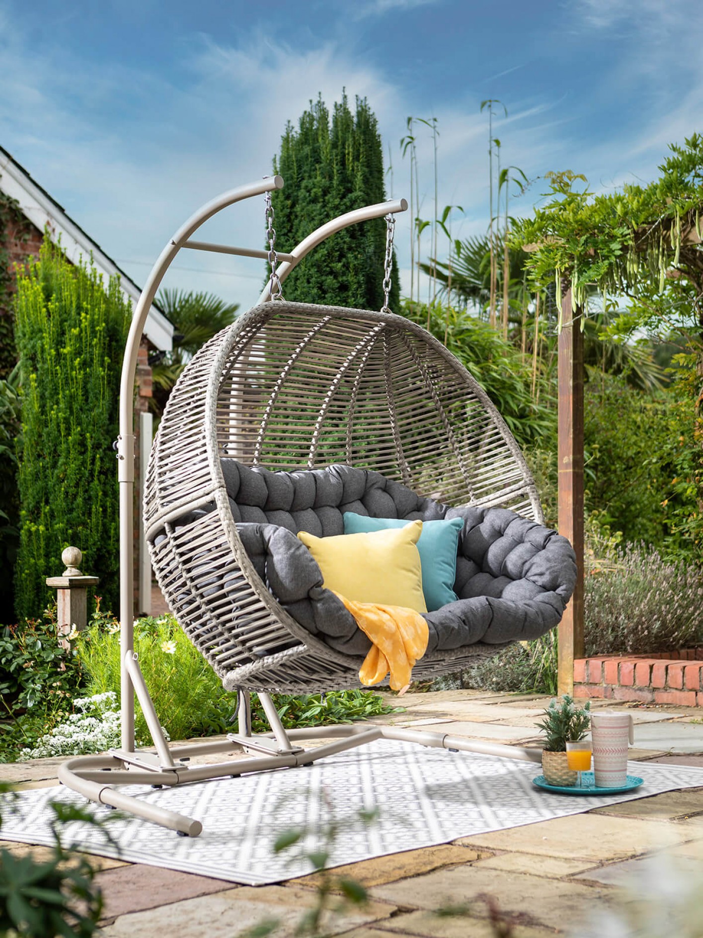Hartman Westbury Double Hanging Chair - Ash Rattan Garden Furniture ...