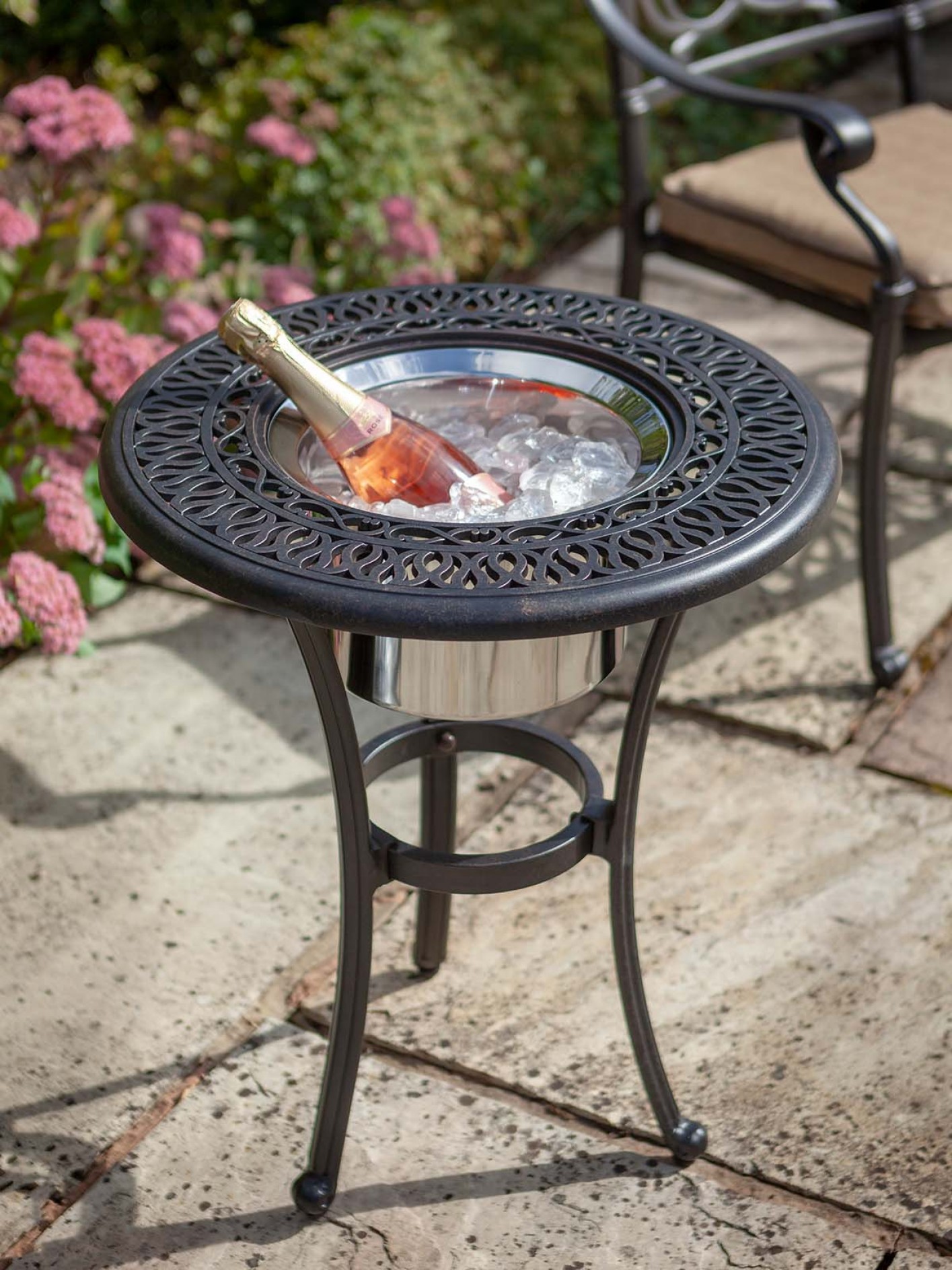 Hartman Amalfi Ice Bucket Table - Bronze Cast Aluminium Garden ...