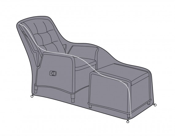 Hartman Reclining Garden Furniture Chair and Footstool Cover Rattan ...